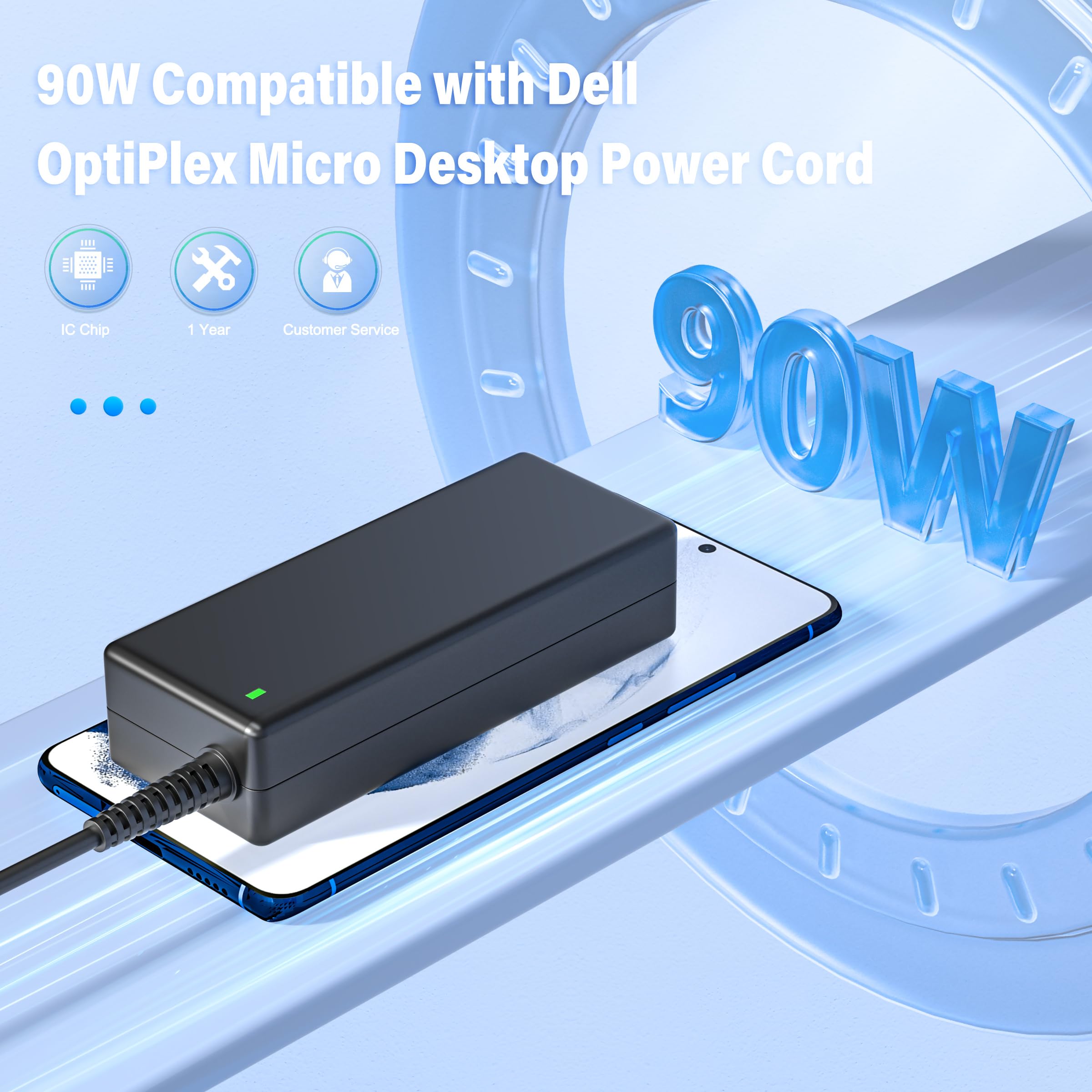 Mua 90W OptiPlex Power Cord Compatible with Dell OptiPlex 3060 3080 ...
