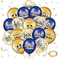 Amazon.com: Blue Gold 80th Birthday Balloons for Men Women 18Pcs Navy ...