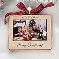 Amazon.com: Merry Christmas Picture Frame Ornament 2024, Christmas ...