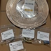 Amazon.com: Nickel Copper Brake Line Coil and Tube Nut Kit, 1/4 x 25 ...