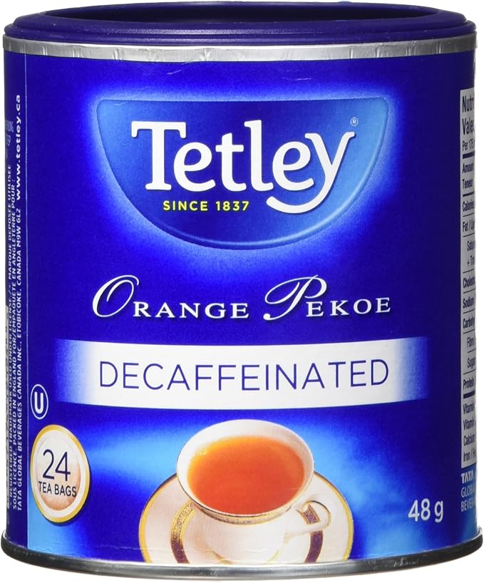 Tetley Tea Decaffeinated Orange Pekoe, 24-Count: Amazon.ca: Grocery