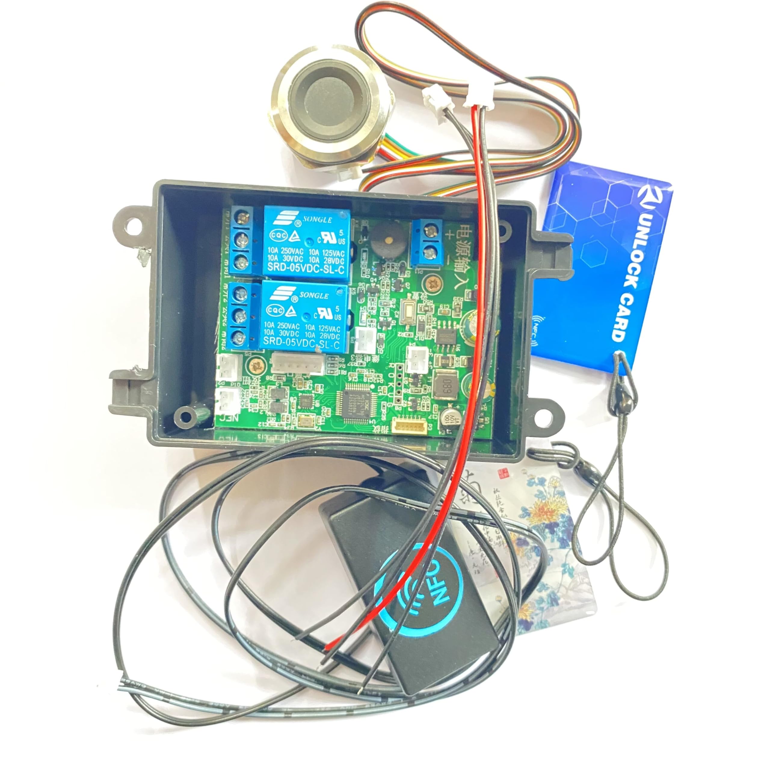 Mua Taidacent 2 Channel Car Door Switch Relay Board Biometric ...