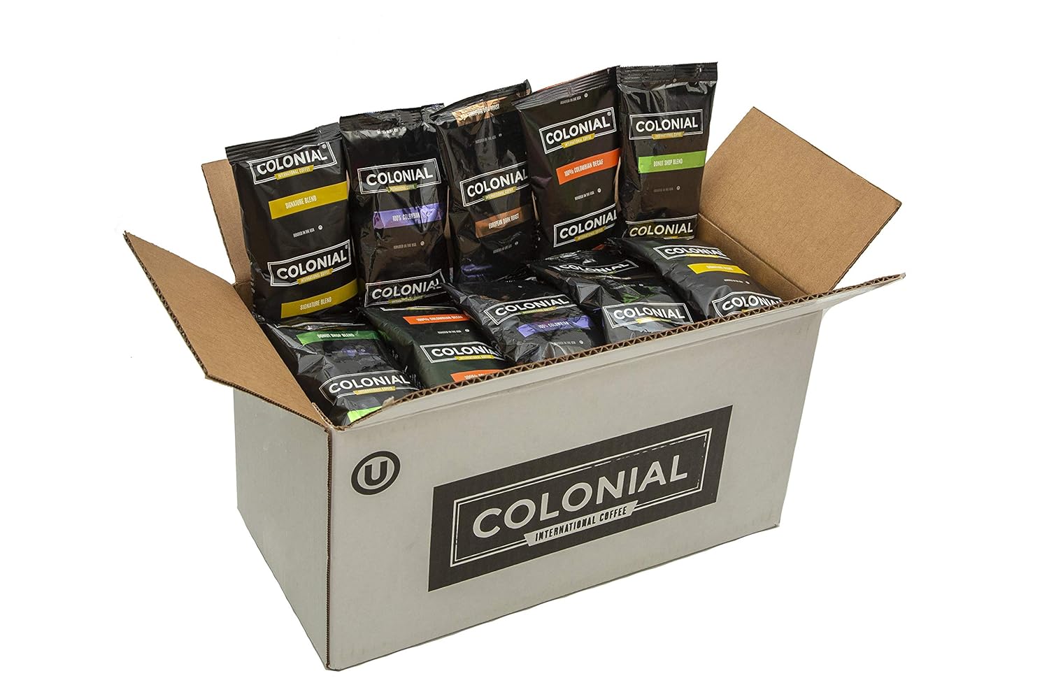 Amazon.com : Colonial Coffee Assorted Ground Coffee, 2.5 OZ Fraction ...