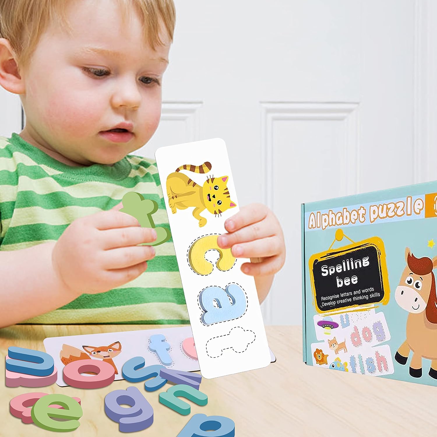 FLYFLY Alphabet Flash Cards for Toddlers, Preschool Spelling Words ...