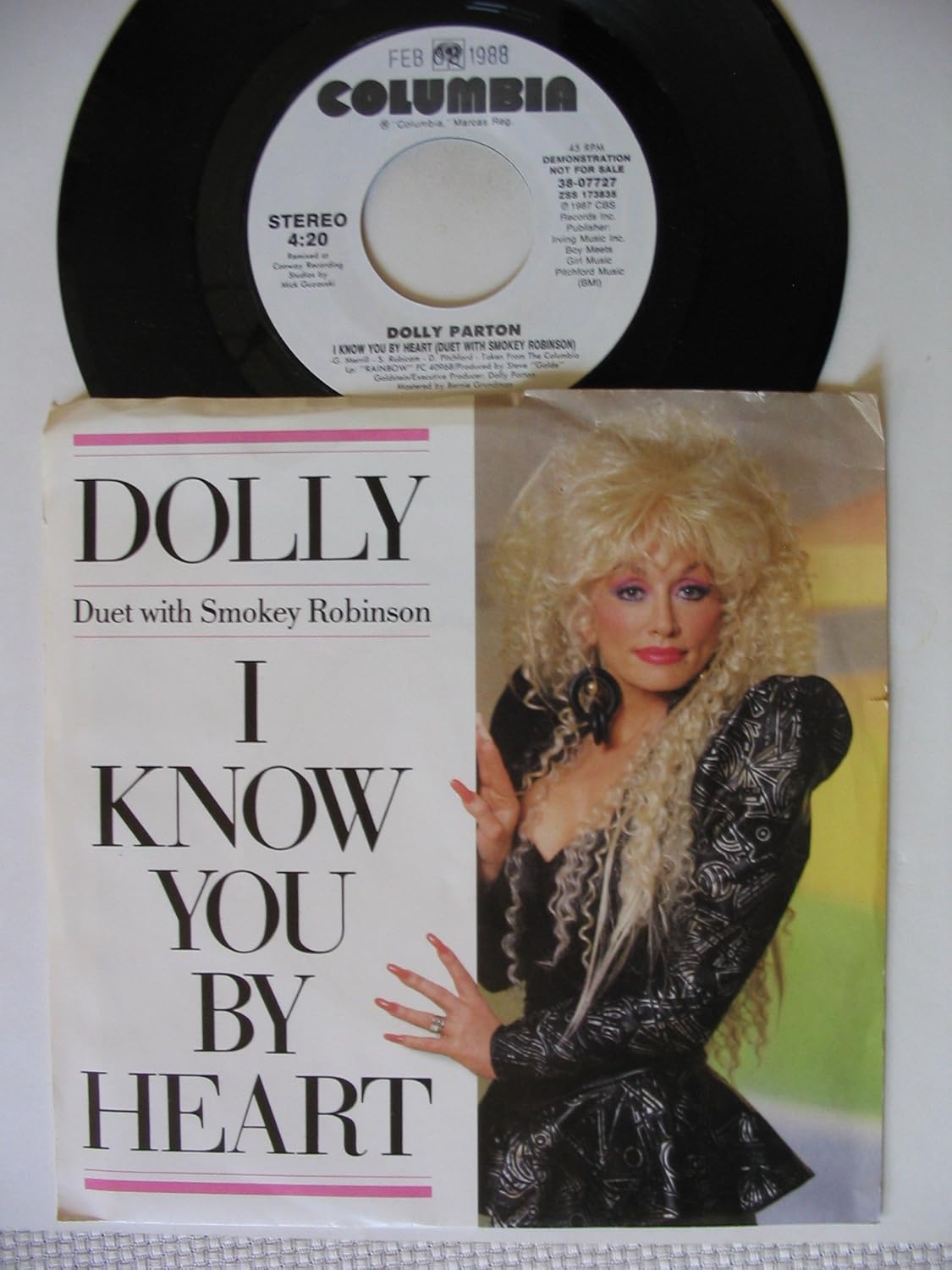 DOLL PARTON / SMOKEY ROBINSON - I KNOW YOU BY HEART (DOLLY PARTON / SMOKEY ROBINSON, STEREO, 45 ...