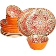 Amazon.com | YA JU Mandala Dinnerware Sets (12 Pcs) Serves 4, Buffet ...