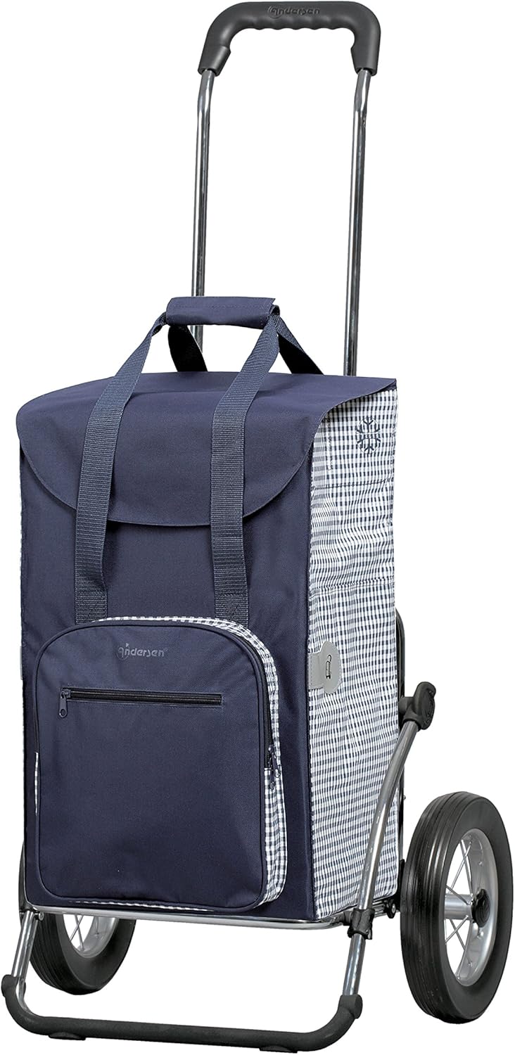 Andersen Einkaufstrolley Royal und 45 Liter Einkaufstasche Dante blau ...