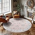 JINCHAN Round Rug 4ft Area Rug Rug Pink Vintage Floor Mat Kitchen ...