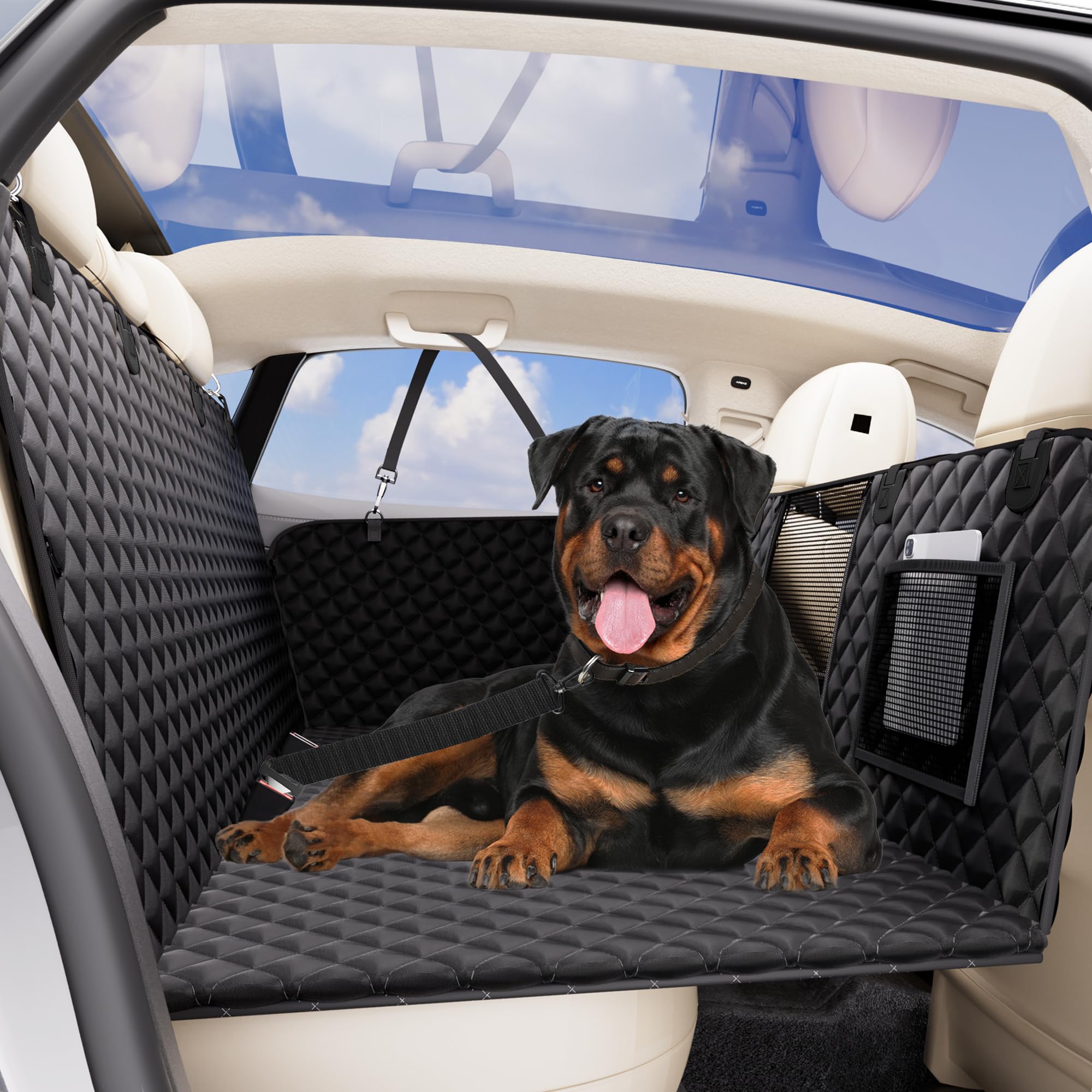 Hards Bottom Back Seat Extender for Dogs, Truck Back Seat Extender for ...