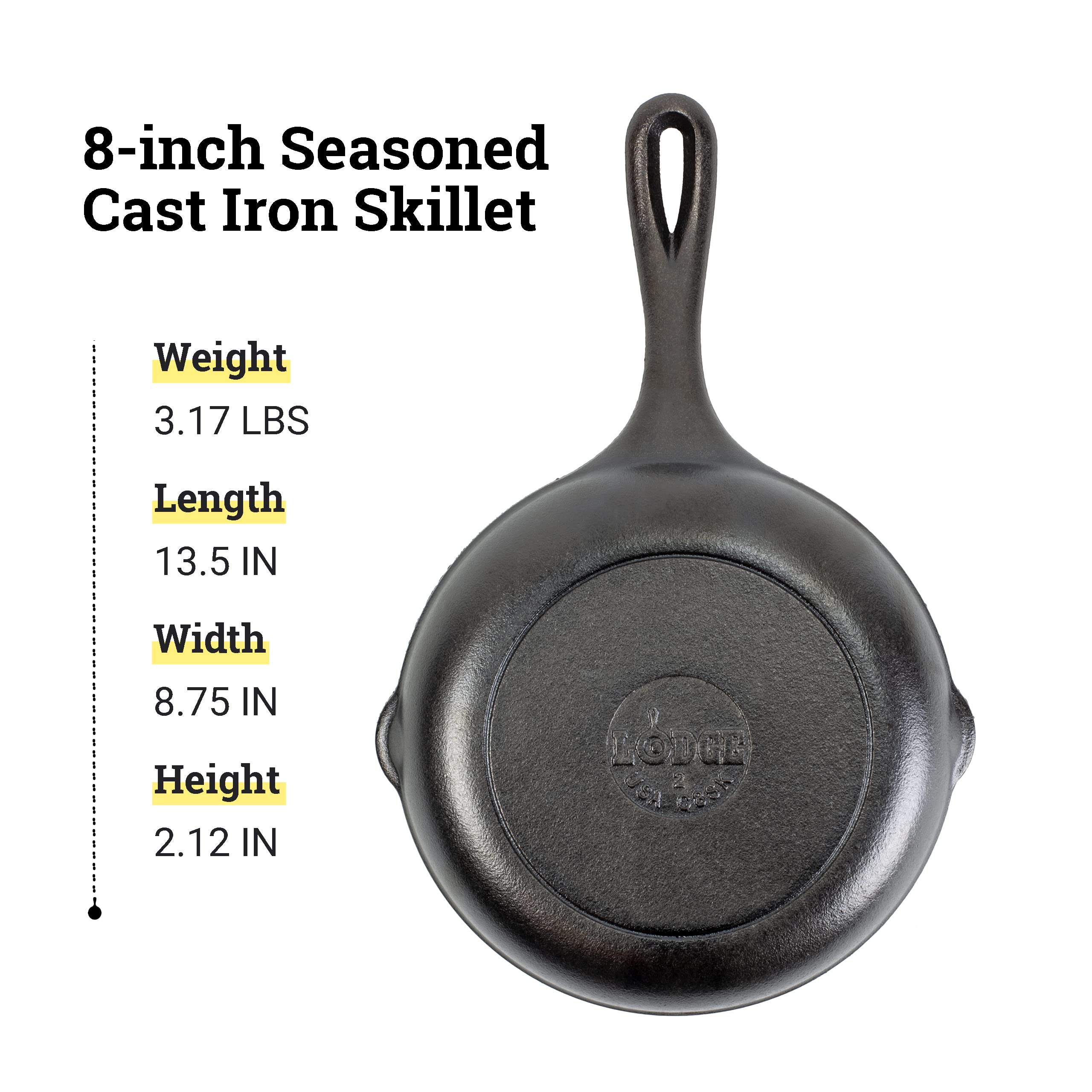 Mua Lodge Cast Iron Chef Collection Skillet, Pre-seasoned - 8 in trên ...