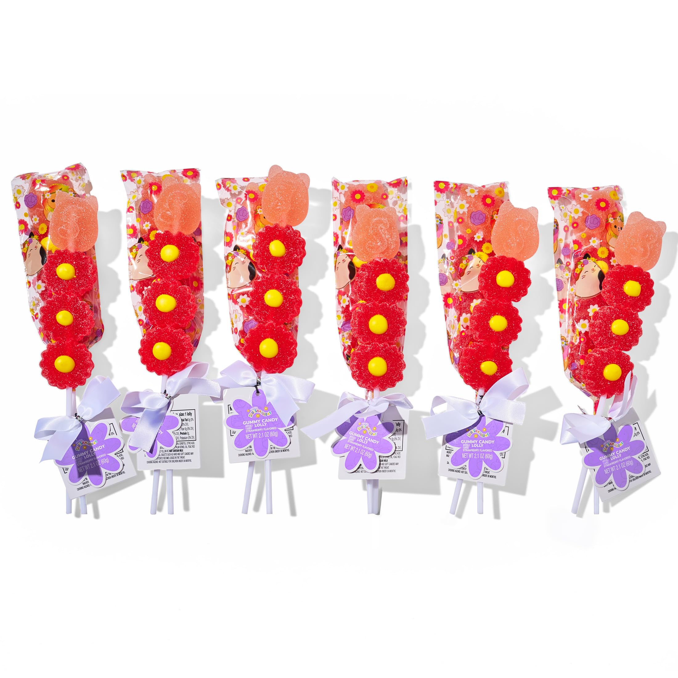Squishmallows Gummy Candy Lollies, Individually Wrapped Gummy Stacker ...