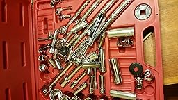 TEKTON 11811 1/4-Inch, 3/8-Inch, 1/2-Inch Drive Socket Set, Metric, 60 ...