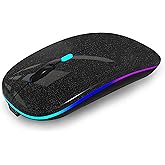 Amazon.com: WREANU Wireless Bluetooth Mouse Rechargeable Laptop Mice ...