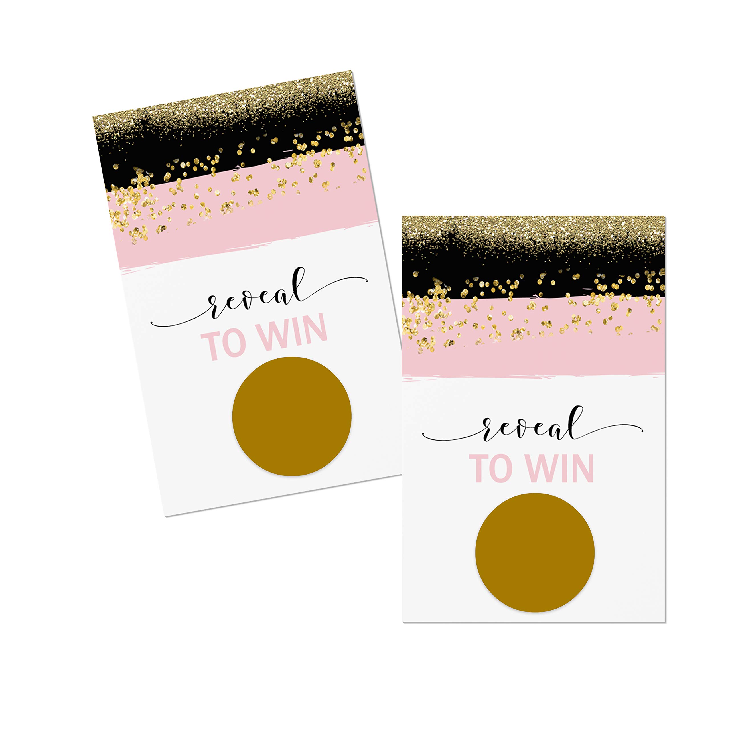 Buy Pink and Gold Scratch Off Cards 28 Pack Games for Bridal Shower ...