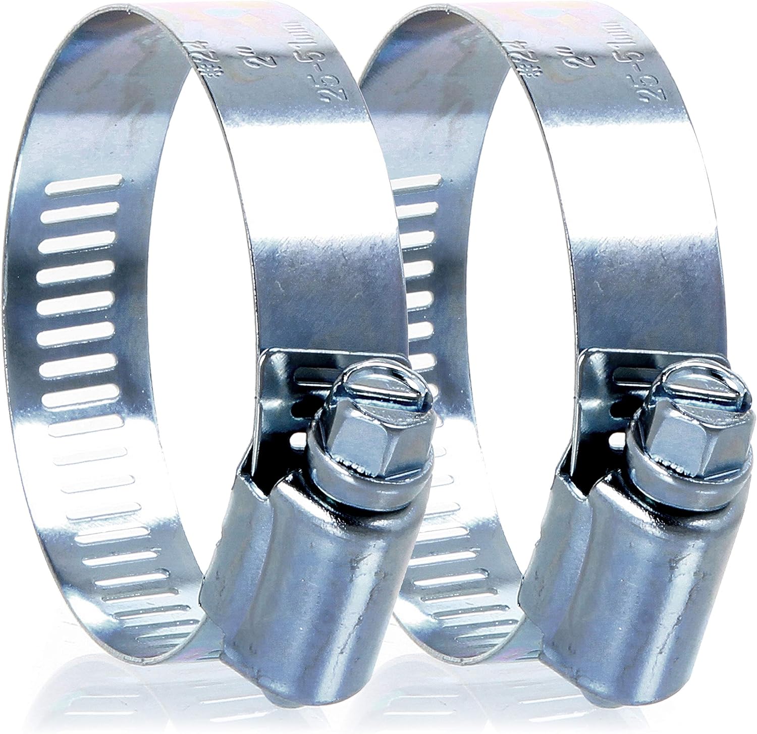 2X Large Pipe Clips (25mm - 50mm Range) Adjustable Hose Fuel Line Pipe ...