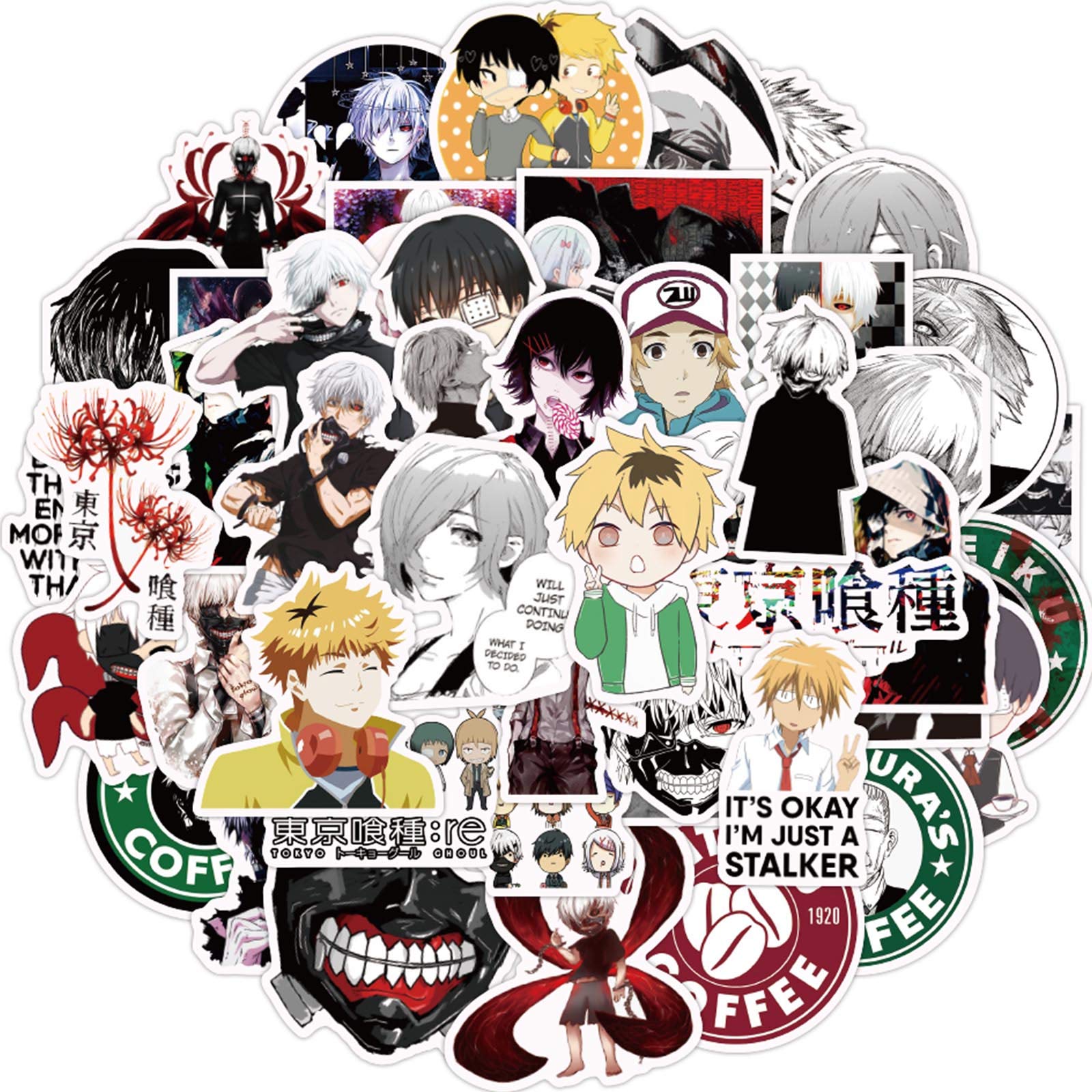 Mua Tokyo Ghoul Anime Cartoon Laptop Stickers Waterproof Skateboard Car ...