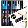 Amazon.com: POSCA Colouring - PC-3M Cool Tones - Set of 8 - in Gift Box ...