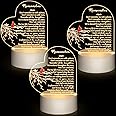 3 Pack Memorial Gifts Night Light Remember Me Acrylic Heart Sign with ...