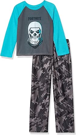 Amazon.com: FORTNITE Boys' 2-Piece Pajama Set, Teal, 14: Clothing ...