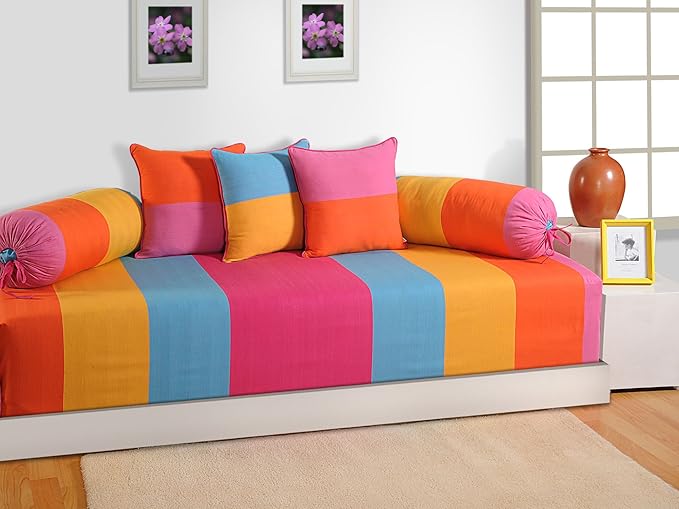 Swayam Diwan Set With Bolster And Cushion Covers Set Of 6 Amazon in