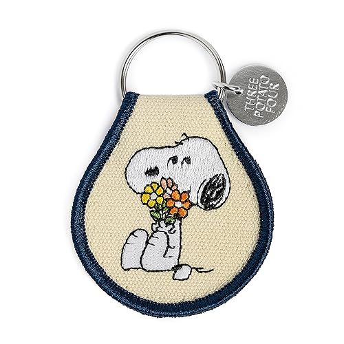 Three Potato Four x Peanuts® - Snoopy Flower Bouquet Patch Keychain in ...