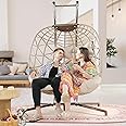 Amazon.com: BULEXYARD Double Swing Egg Chair with Stand for Bedroom, Outdoor 2 Person Large ...