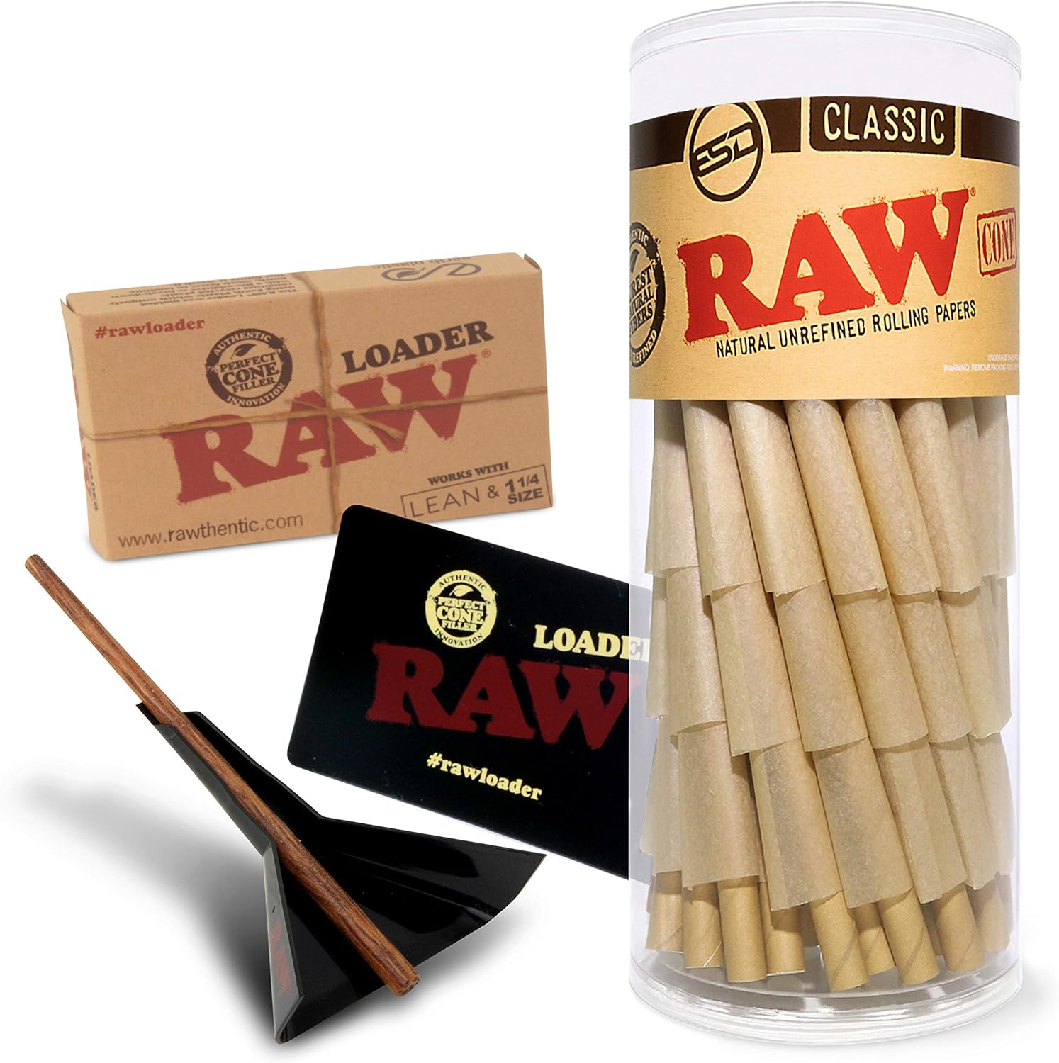 Amazon.com: RAW Classic 1-1/4 Pre-Rolled Cones Bundle - 75 Pack and ...