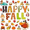 Amazon.com: 84 Pcs Thanksgiving Fall Bulletin Board Decorations for ...