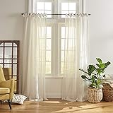 Amazon.com: Elrene Home Fashions Westport Floral Tie-Top Sheer Window ...
