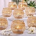 Amazon.com: 12 Pcs Gold Votive Candle Holder- Gold Tea Light Candle Holders for Table ...
