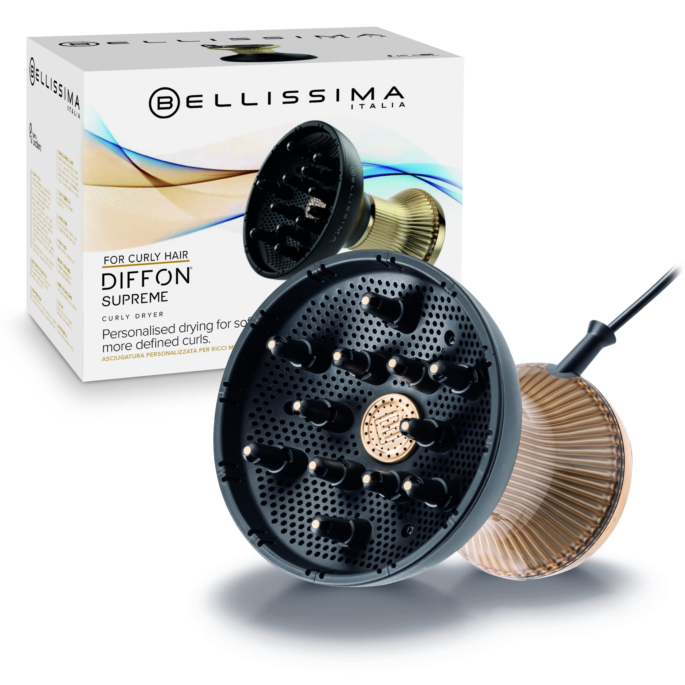 Bellissima Italia Diffon Supreme Diffuser Curly Hair Dryer XL