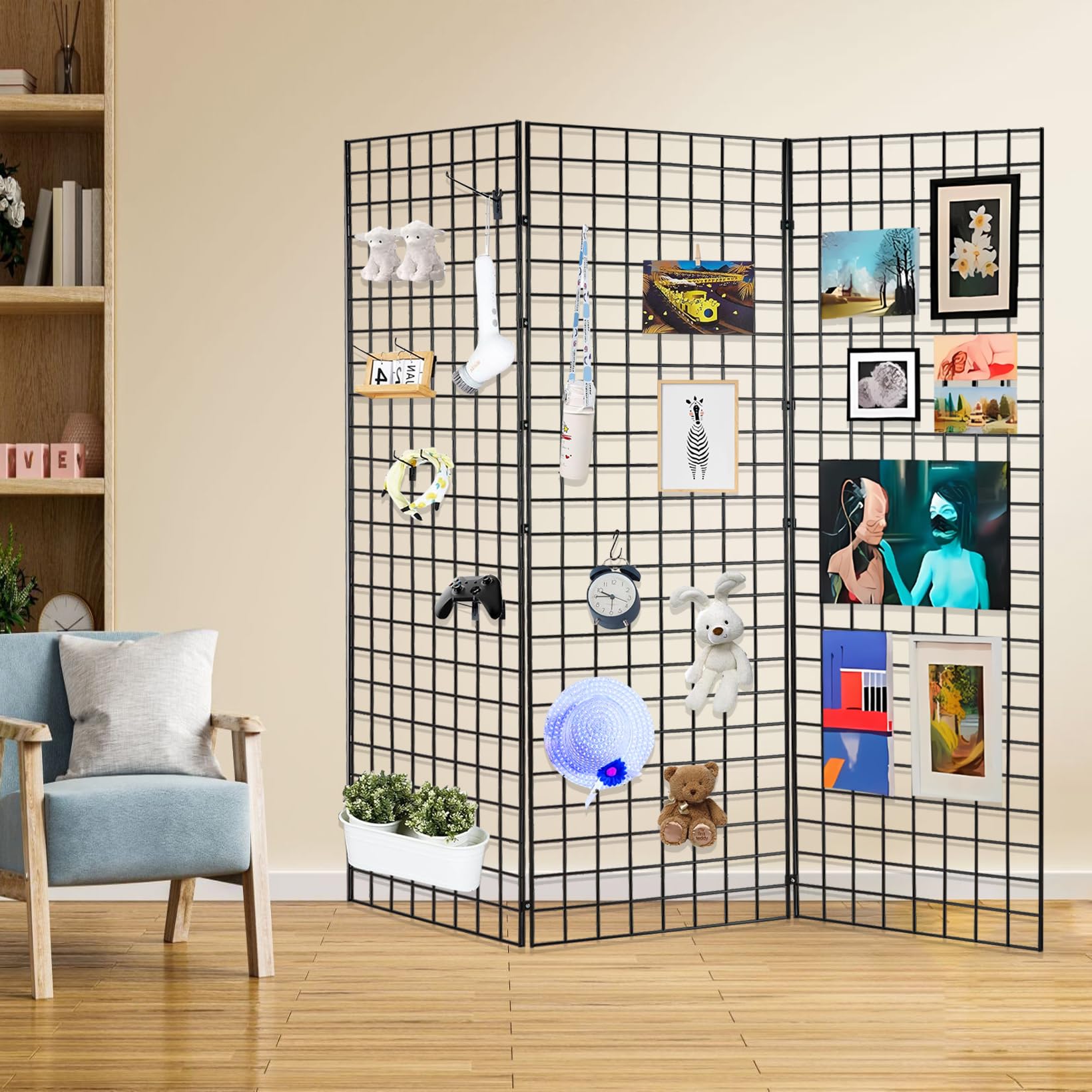 NEESEEYEE Commercial Grade Gridwall Panels – Z Unit Includes Three 2' X ...