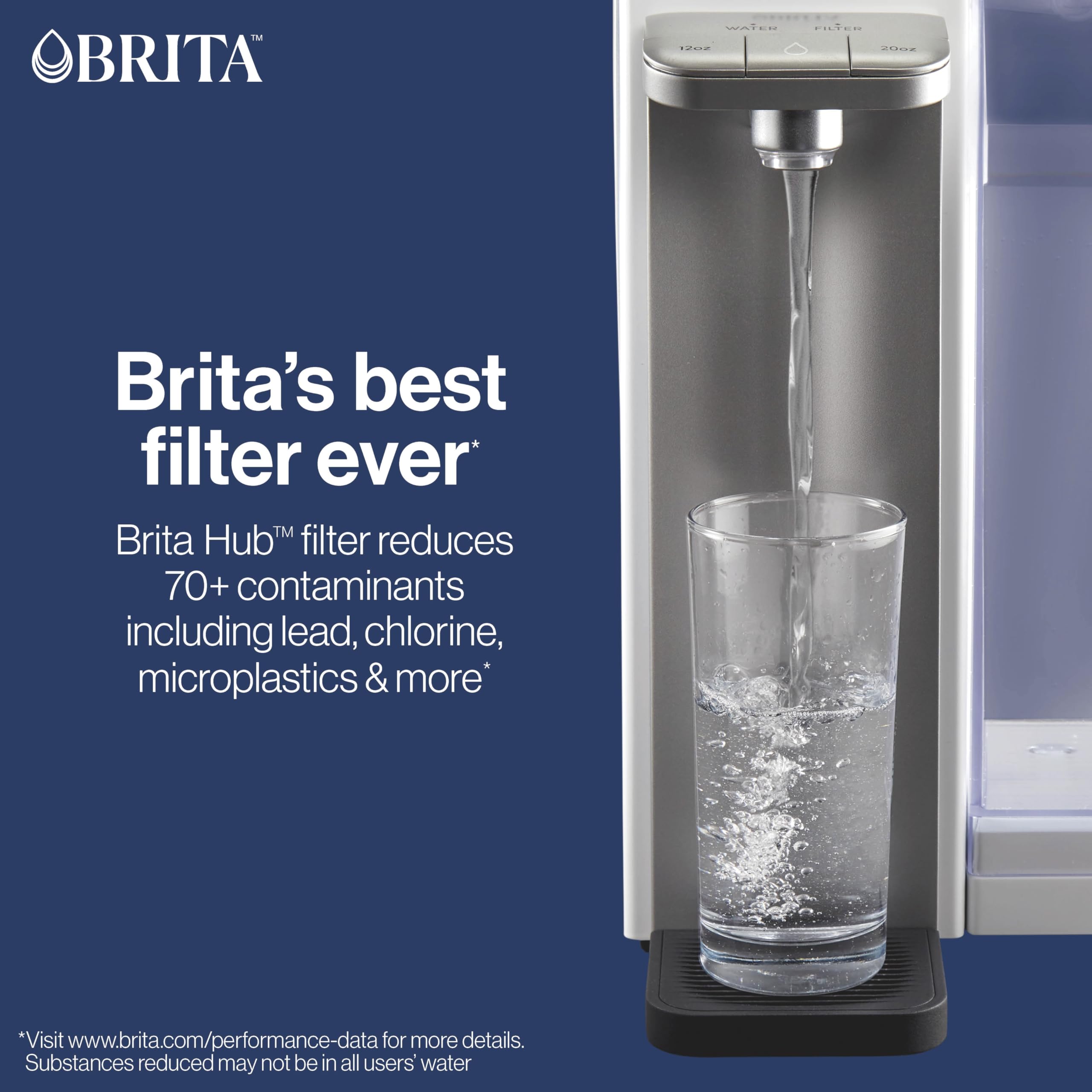 Mua Brita Hub Instant Powerful Countertop Water Filter System, Reduces ...
