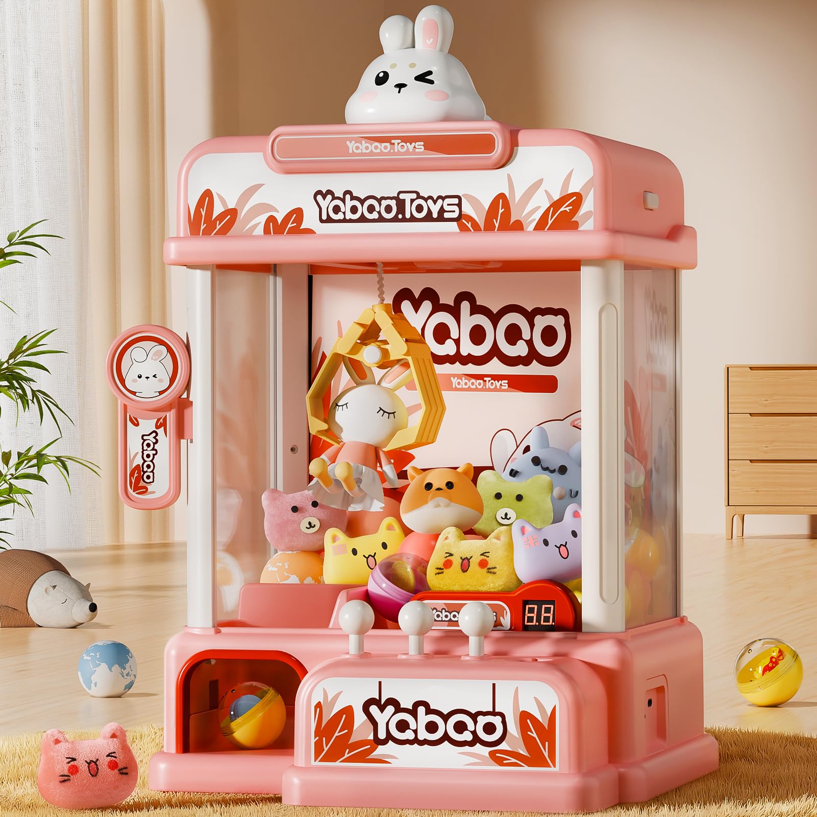 ORANGE OCEAN 54 PCS Large Claw Machine for Girls Kids with Sound ...