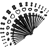 Amazon.com: 48PCS Acrylic, Silicone Ear Stretching Kit: Lightweight ...