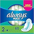 Amazon.com: ALWAYS Maxi Size 2 Super Pads With Wings Unscented, 60 ...