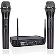 Amazon.com: Pyle Dual Channel Wireless Microphone System - VHF Fixed ...