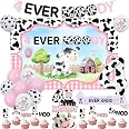 Amazon.com: kreat4joy Cow 4th Birthday Decorations for Girls, 4ever ...