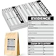 Amazon.com : Lesnala 120Pcs Evidence Label Sticker Self-Adhesive Tags ...