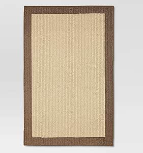Amazon.com: threshold Madison Washable Rug, Tan, 48" x 66" - Machine ...