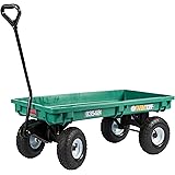 Farm Tuff 20-Inch X 38-Inch Plastic Deck Wagon with Yellow Racks ...