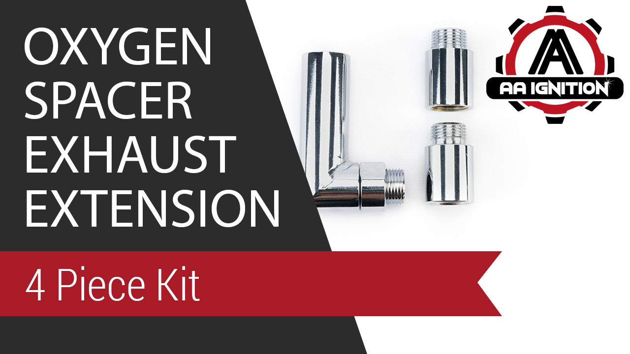 Watch 90 Degree Angled O2 Oxygen Spacer Exhaust Extension - 4 Piece Kit ...