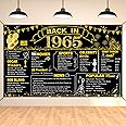 Amazon.com: DARUNAXY 60th Birthday Black Gold Party Decoration, Back in ...