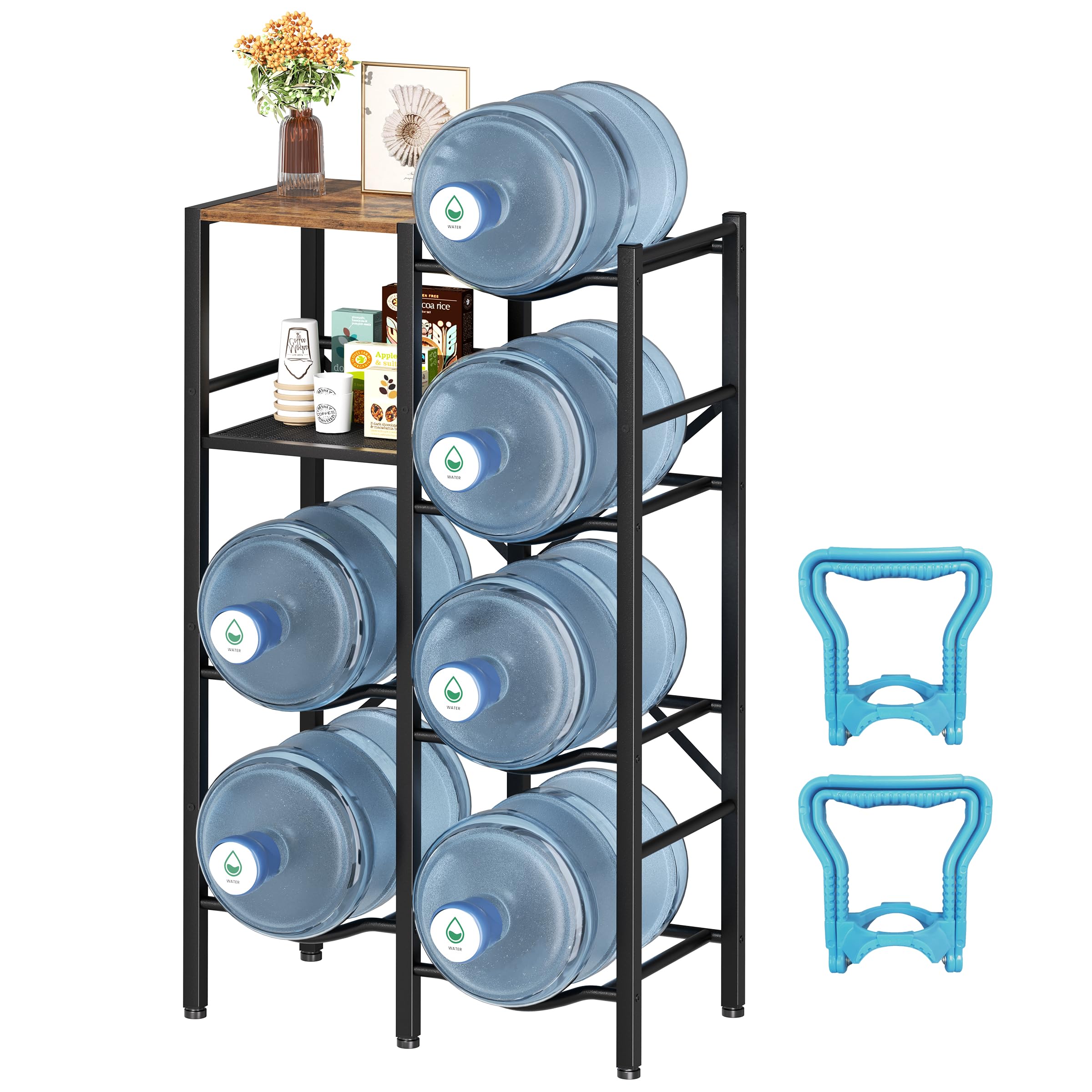 Creso Hom 5 Gallon Water Jug Holder, 4 Tier Water Jug Stand With ...