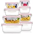 Amazon.com: Vtopmart 8 Pack Glass Food Storage Containers with Airtight ...