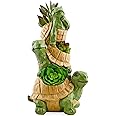 Amazon.com : Esterno Stacked Turtle Planter; Decorative Garden Statue ...