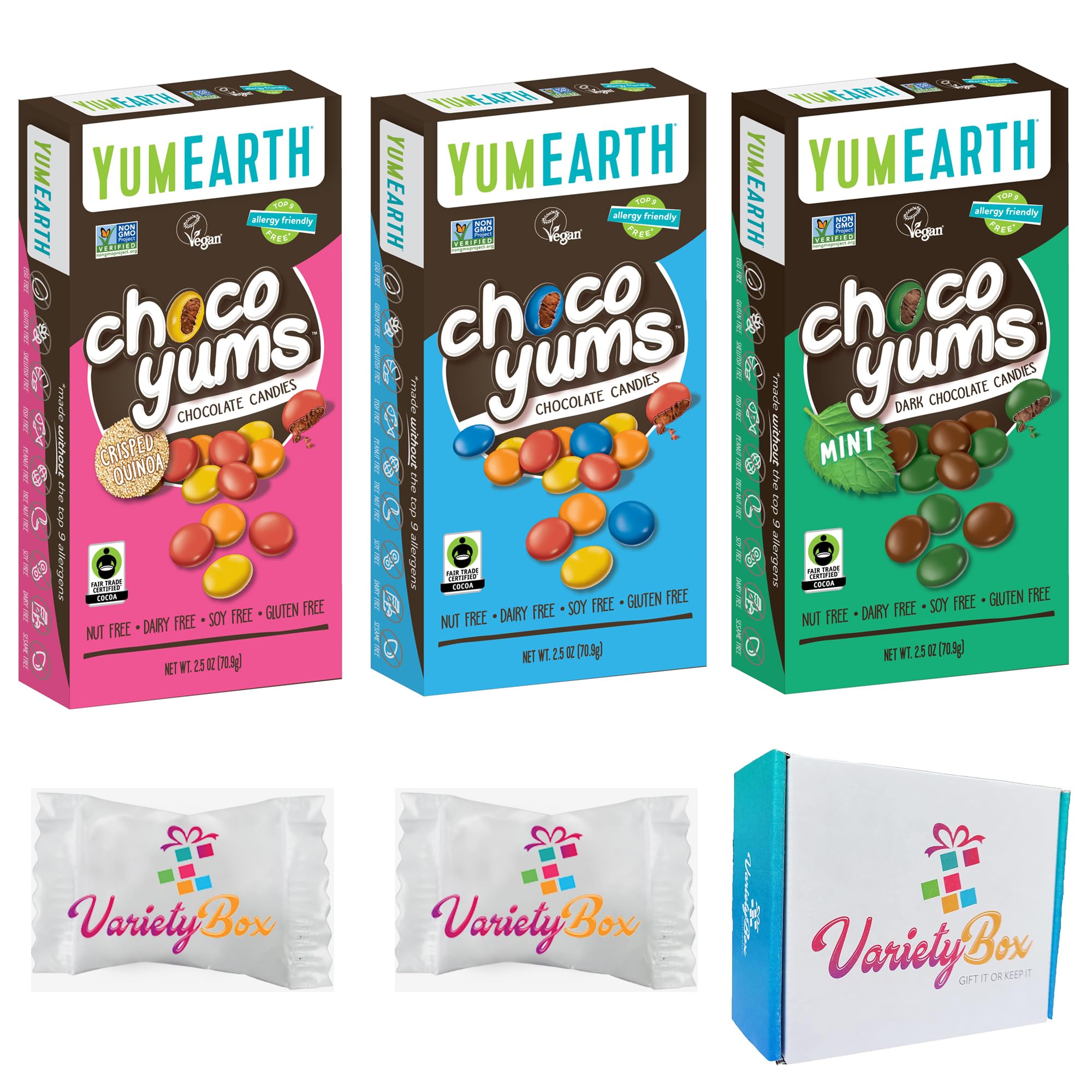 Mua Yumearth Choco Yums Chocolate 3 Pack with Variety Box Mints! trên ...