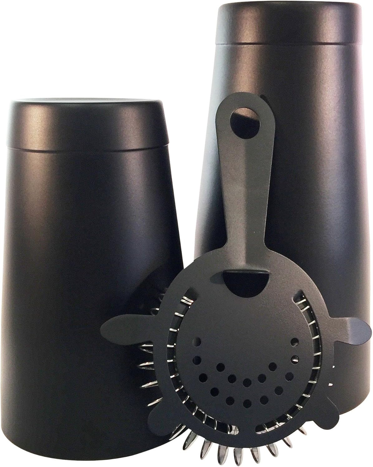 Matte Black Pro Boston Cocktail Shaker 28oz Tin, Matte Black 18oz Cheat ...