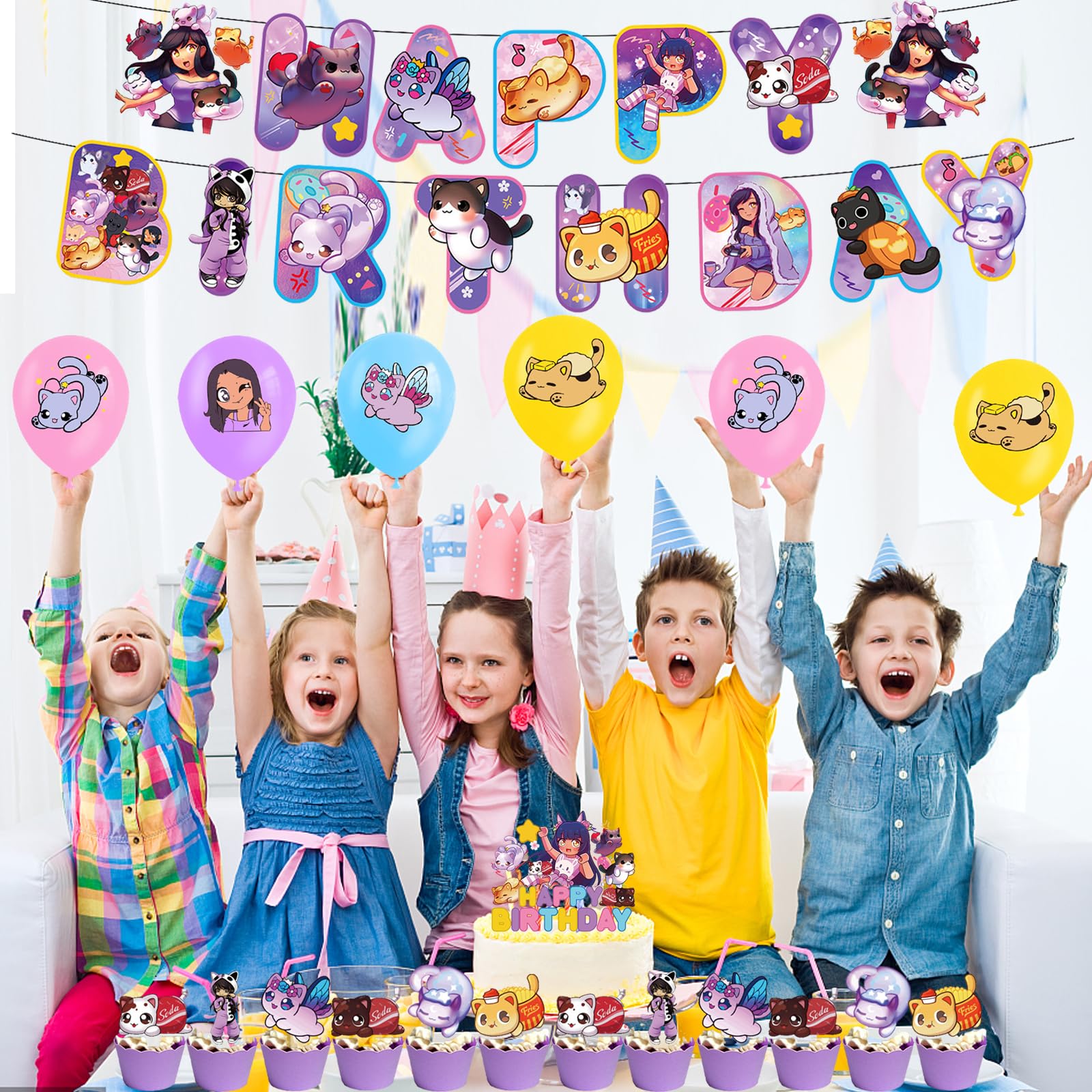 Mua Aphmau Cat Decoration Birthday Aphmau Cat Children's Birthday ...