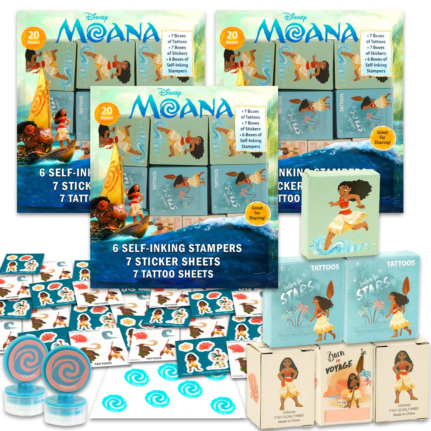 Disney Moana Party Favors Bulk Set ~ Bundle with 60 Pieces Favor Boxes ...